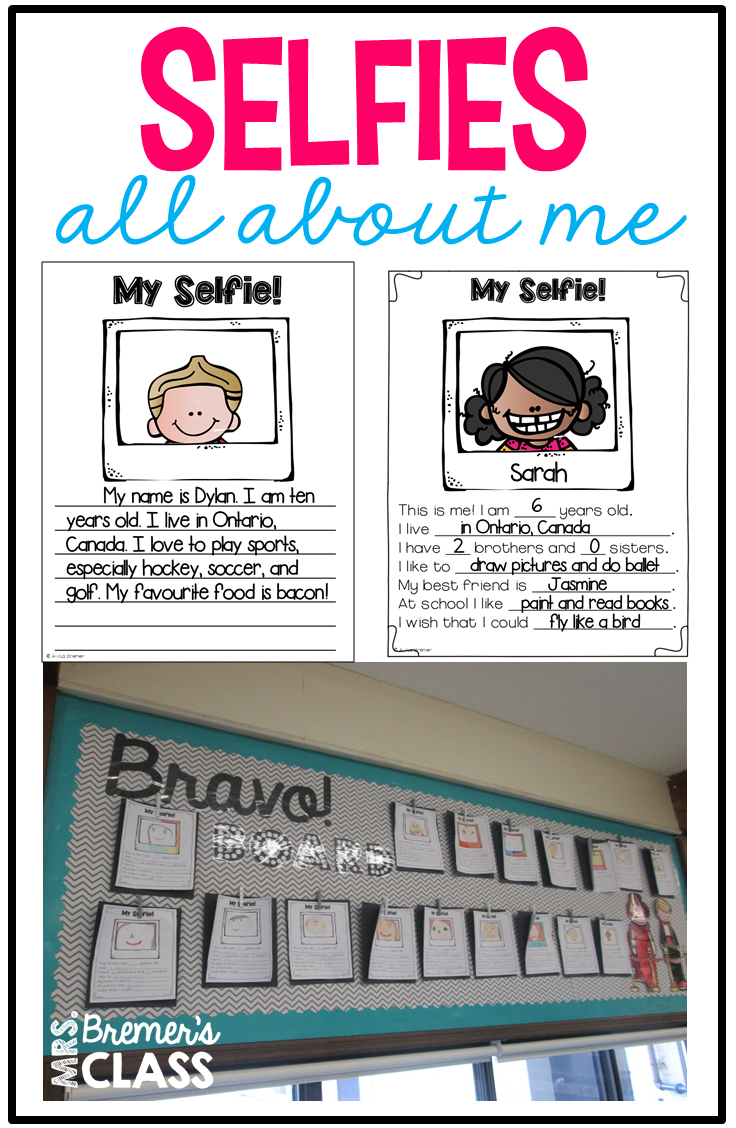 Mrs. Bremer's Class: Back to School Activity: Selfies!
