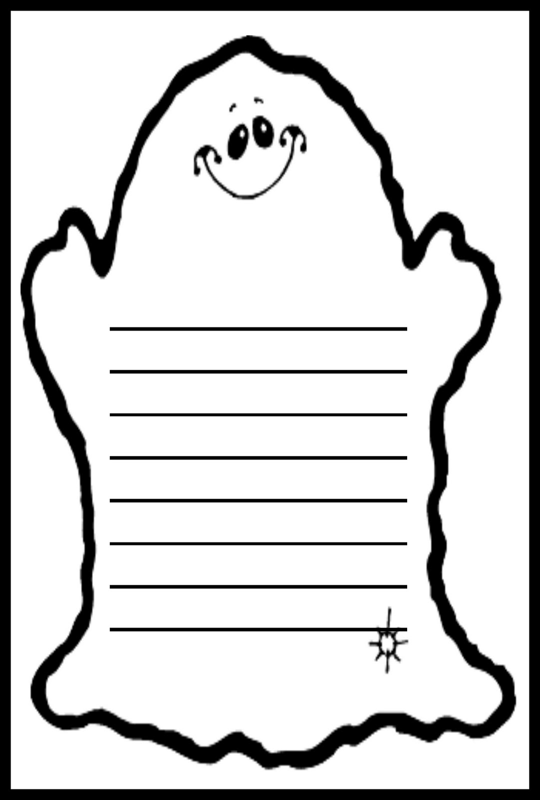 Debbie's Resource Cupboard: Ghost writing frame (Halloween)