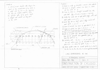 engineering graphics for engineers: construction of cycloid