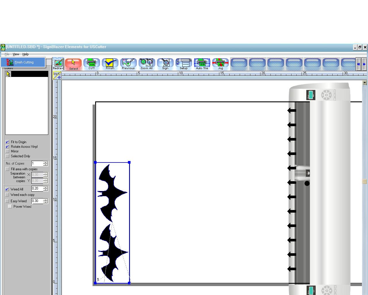 dreidimensionale: Vinyl Cutting Using SignBlazer