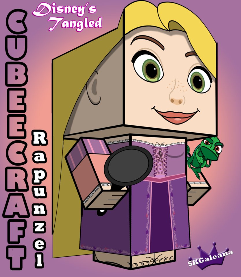 Tangled - Princess Rapunzel Papercraft Cubee | Papercraft Paradise ...
