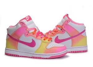 Nike Rainbow Dunks High GS Shoes For Girls Multicolor Sneaker | Rainbow ...