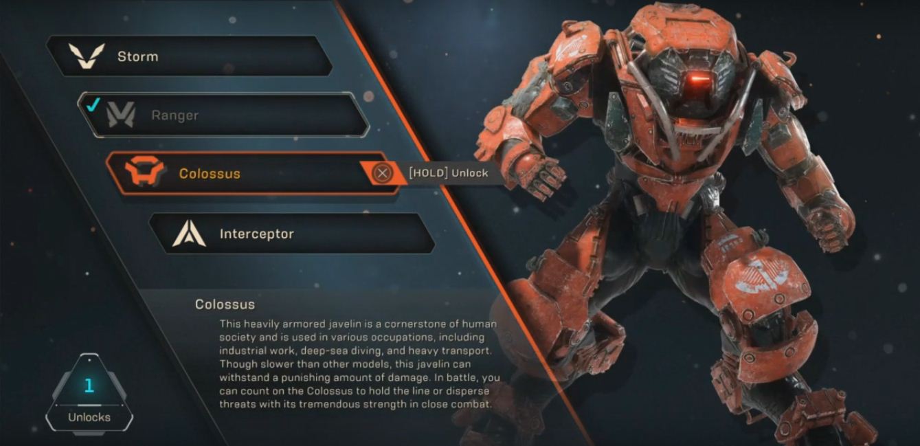 Unlock and Switch Second Javelin in Anthem Demo
