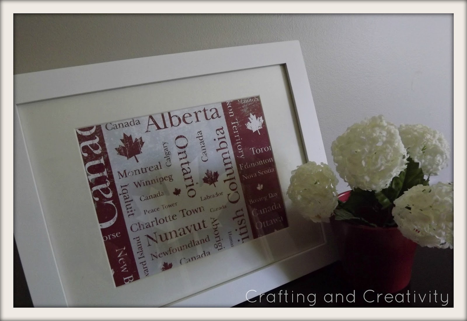 Crafting and Creativity: Canada Day Frame