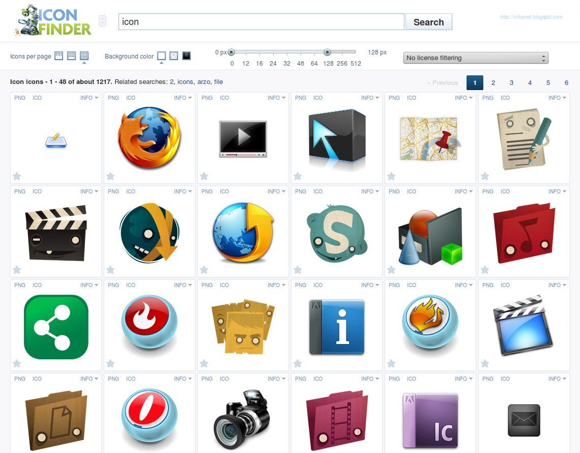 InfoNet: 15 herramientas para buscar iconos en la web