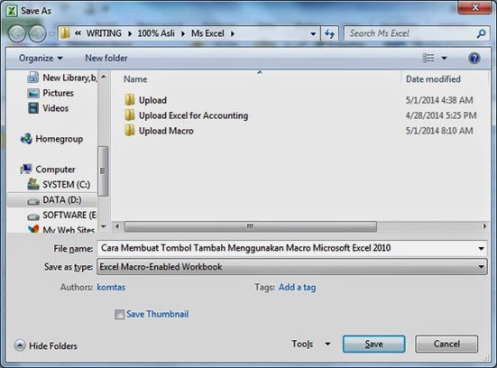 Cara Membuat Tombol Tambah Menggunakan Macro Microsoft Excel 2010 Katabah Komarudin Tasdik