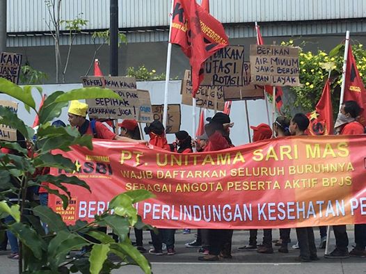 Mogok Kerja Buruh PT. Unitama Sari Mas Tetap Berlanjut