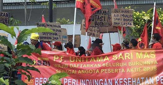 Mogok Kerja Buruh PT. Unitama Sari Mas Tetap Berlanjut