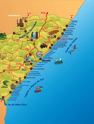 Geoblog: MAPAS TURÍSTICOS DE ALAGOAS