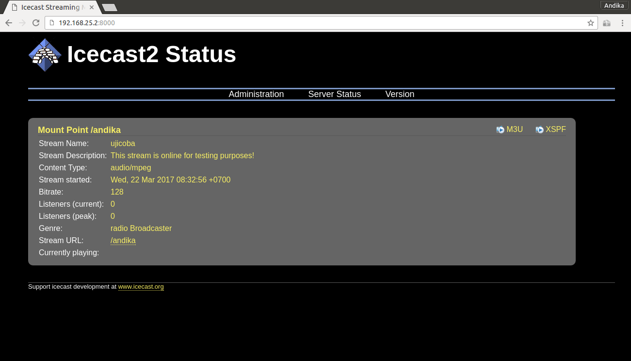 Membuat Radio Server Menggunakan Icecast2 - Andika Adi Prasetyo