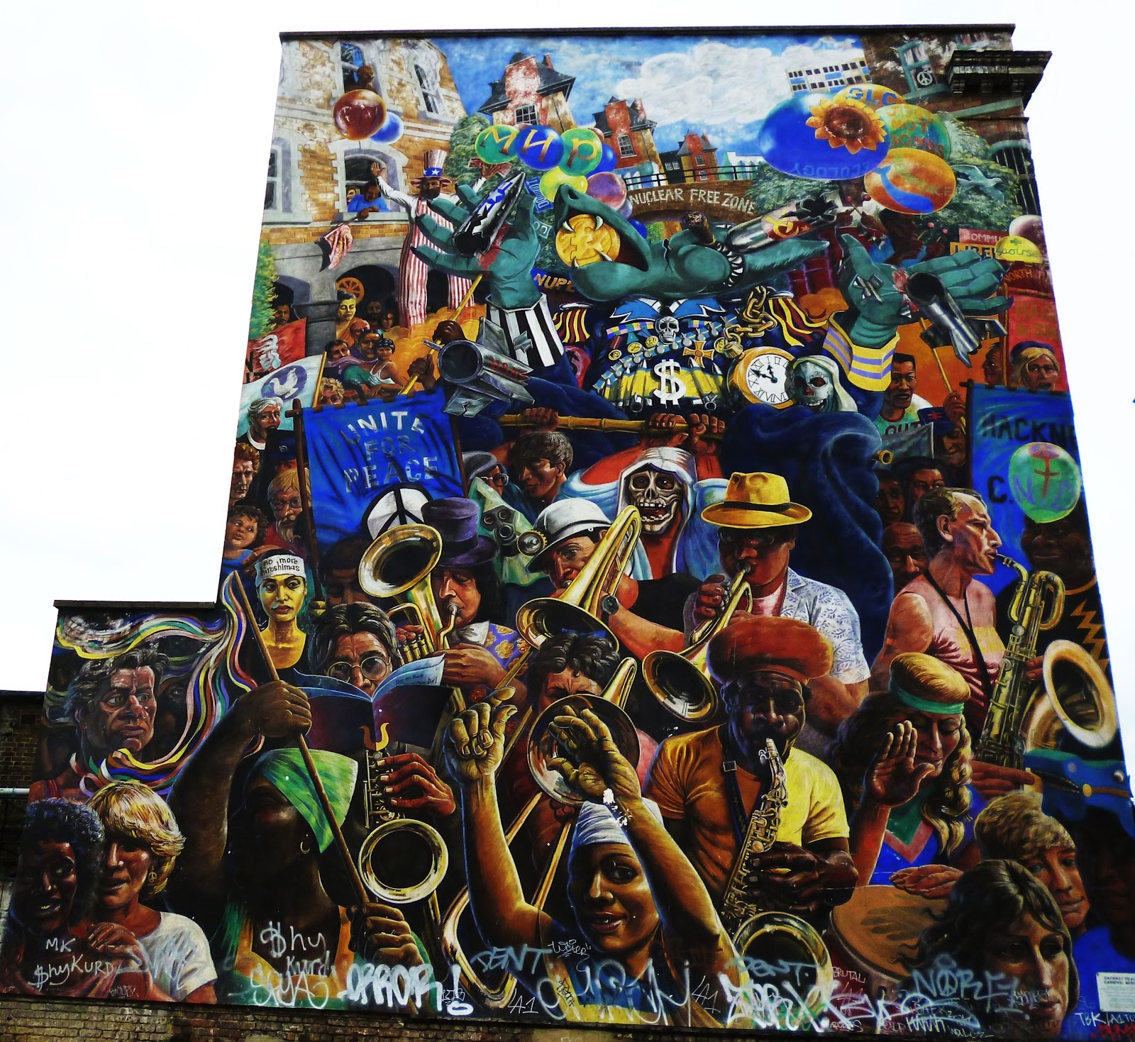 Dr Tony Shaw: Hackney Peace Carnival Mural, Dalston: London #5