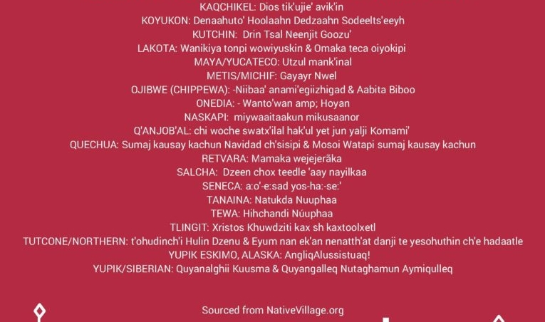 White Wolf : Holiday Greetings in 42 Tribal Languages