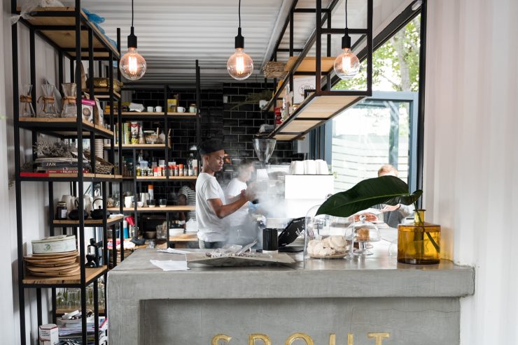 Amazing Modern Container Coffee Shop Design - Container Interior Design ...