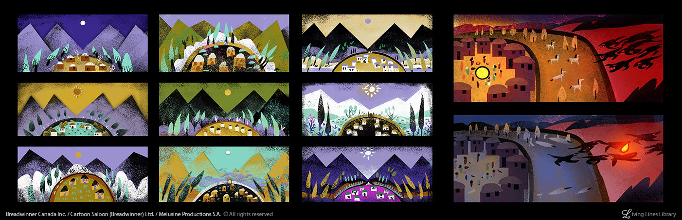 Living Lines Library: The Breadwinner (2017) - Concept & Production Art