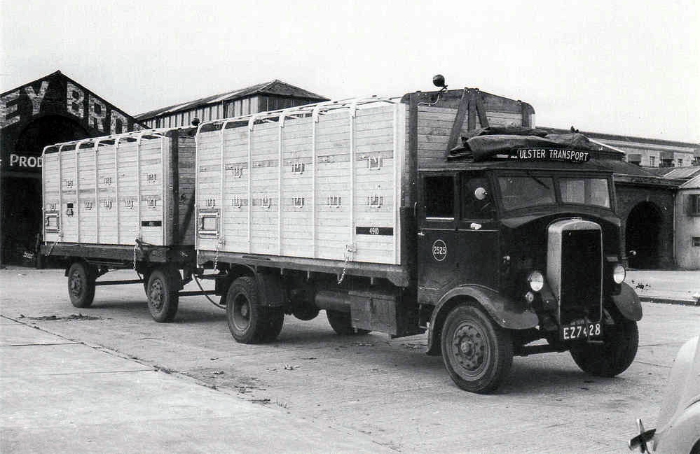 transpress nz: 1937 Leyland Beaver truck and trailer, Northern Ireland