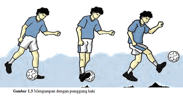 Teknik dasar Mengumpan menggunakan punggung kaki