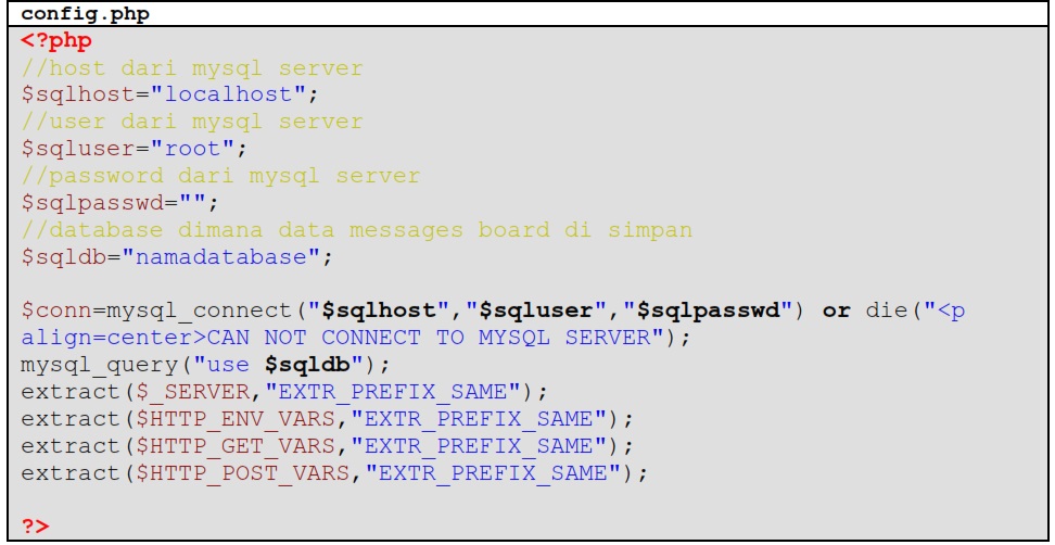 Membuat Message Board dengan PHP dan MySql