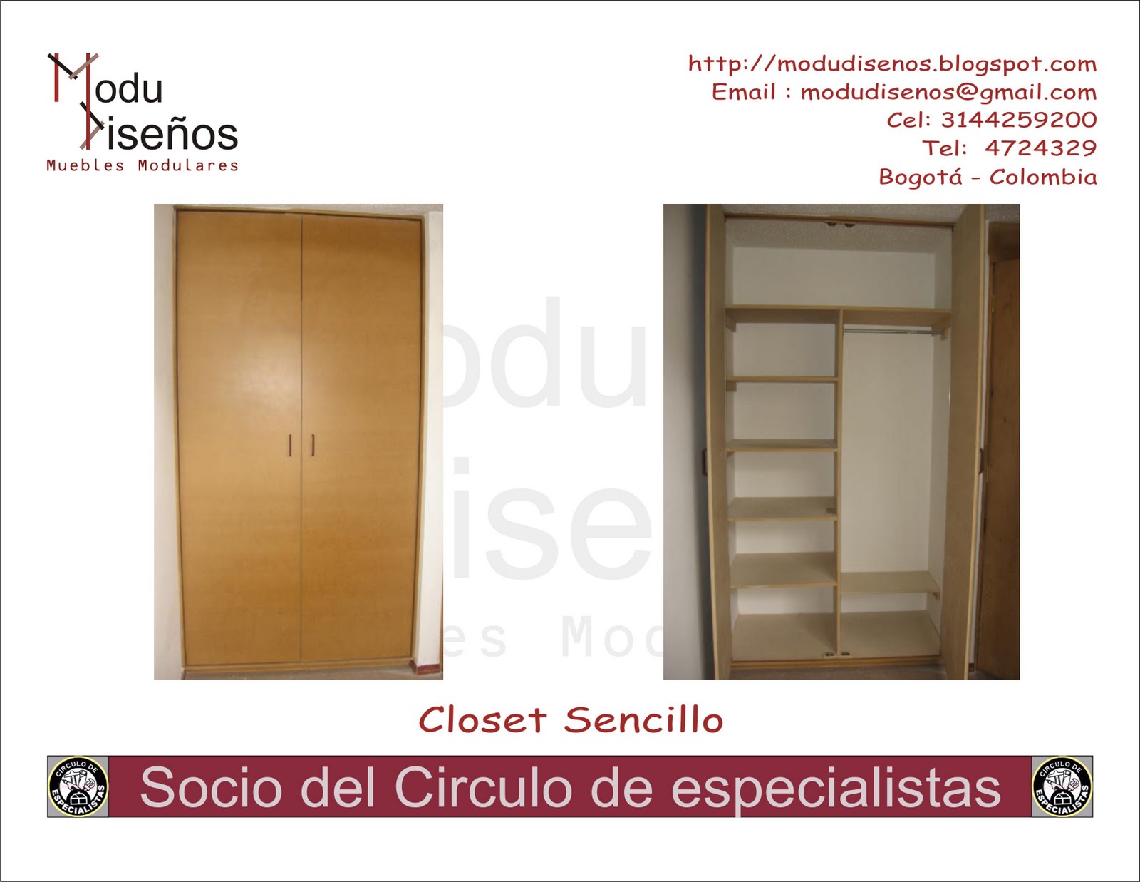 ModuDiseños: Closet sencillo