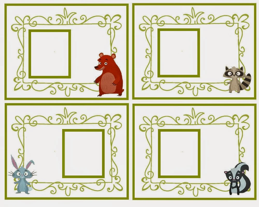 Animals: Free Printable Frames, Toppers, Tags or Labels. - Oh My Fiesta ...