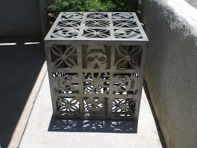 Yucca Flats, N.M.: Skull table #3 finished