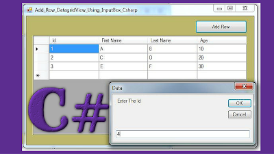 C# - How To Add A Row To DataGridView Using InputBox In C# - C#, JAVA ...