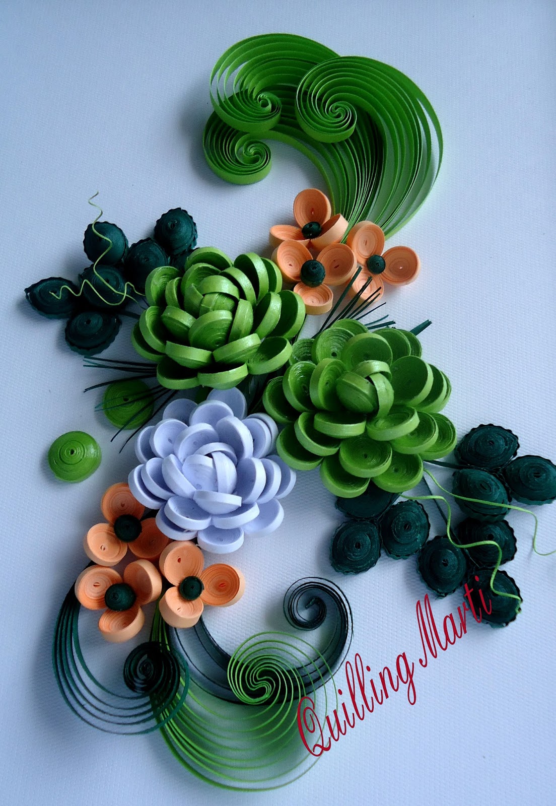 Quilling Marti: Green Quilling Picture part 2