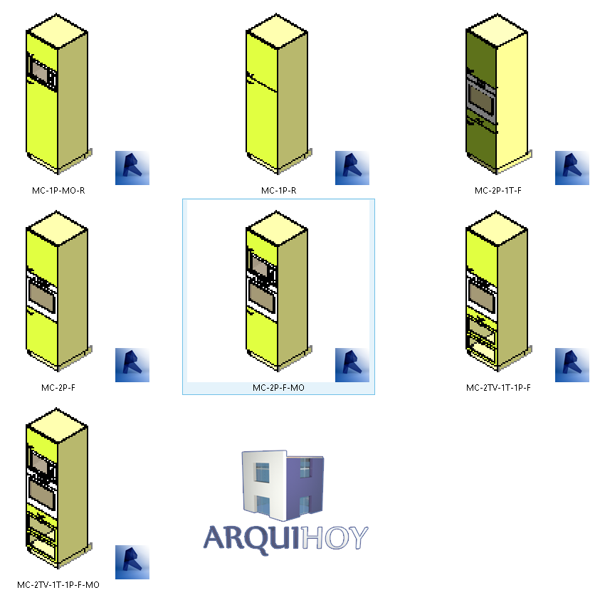 Familia Muebles Alacenas A (RFA) | ArquiHoy-Revit