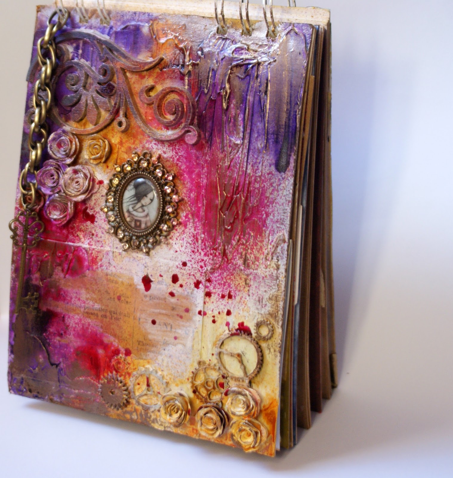 Szymka-Blog z Inspiracjami: {208} Uroczy Mixed Media Album z Kobietą