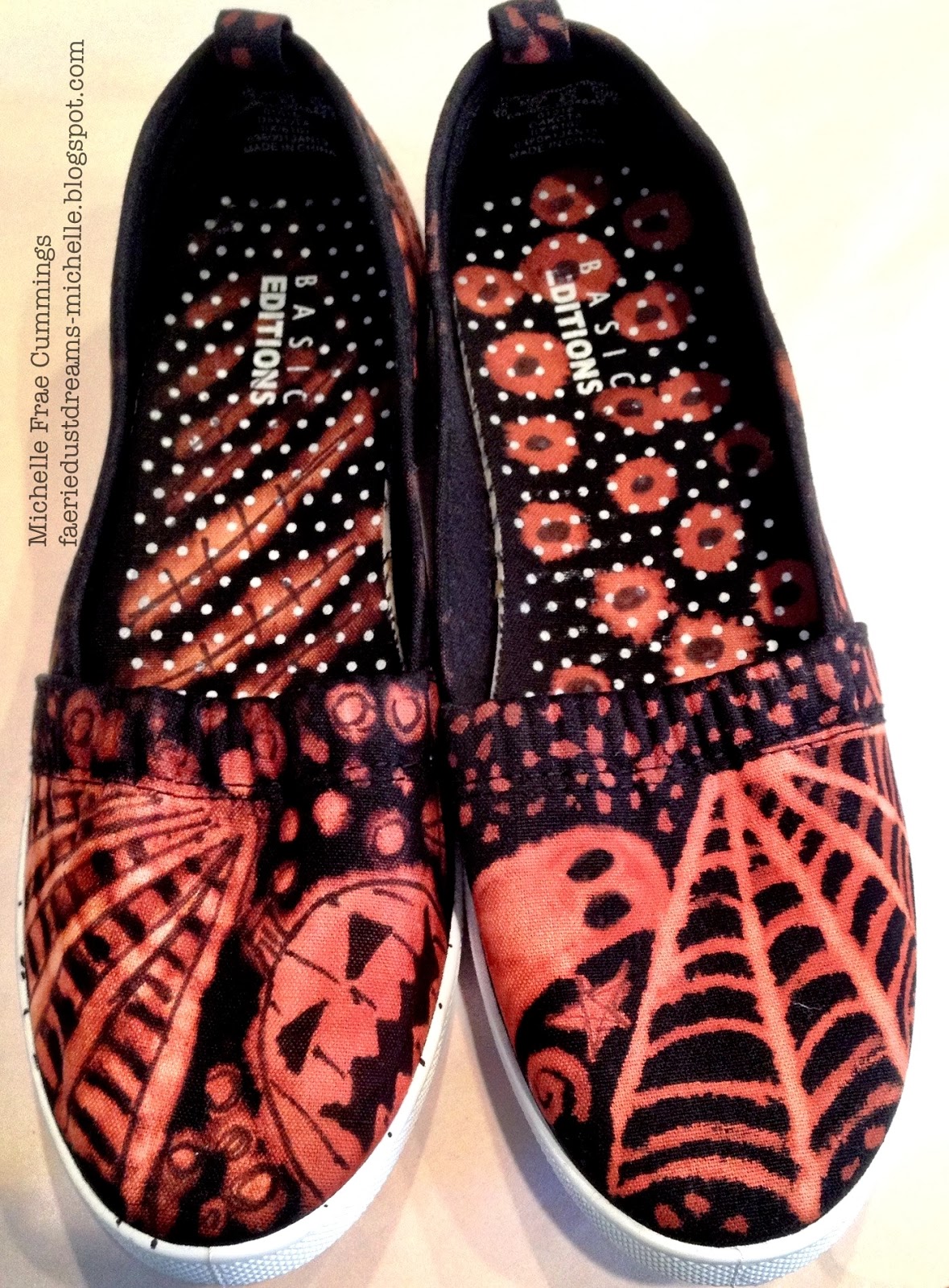 Faerie * Dust * Dreams: Bleach Painted Halloween Shoes