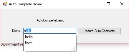 Crazy Stupid: Auto Complete TextBox using C#