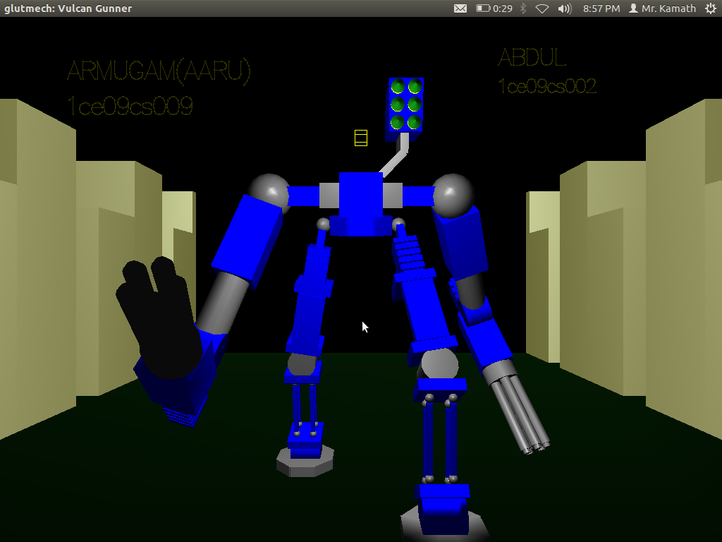 Graphics And Game Programming In Opengl Walking Robot