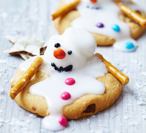 Melting Snowman Biscuits #christmas #cookies | Home Delicious Recipe