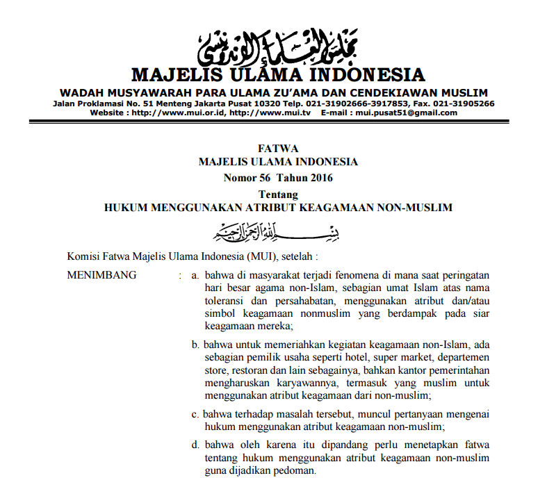 Maman_Angsana.Blog: Fatwa MUI No. 56 Tahun 2016 Tentang Hukum ...