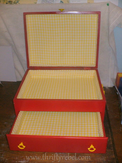 Turn a Cutlery Chest into a Sewing Box - Color Me Thrifty