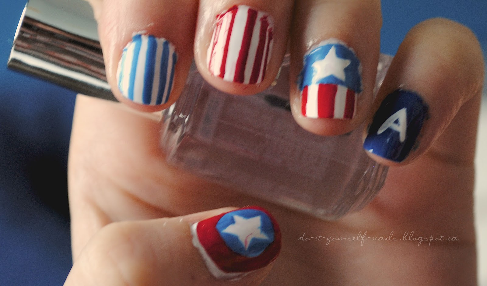 DIY Nails: Captain America