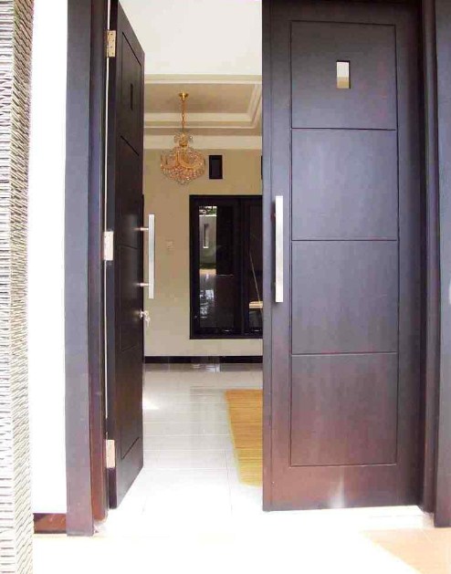 20+ Model Pintu Kayu Bukaan 2 Besar Kecil