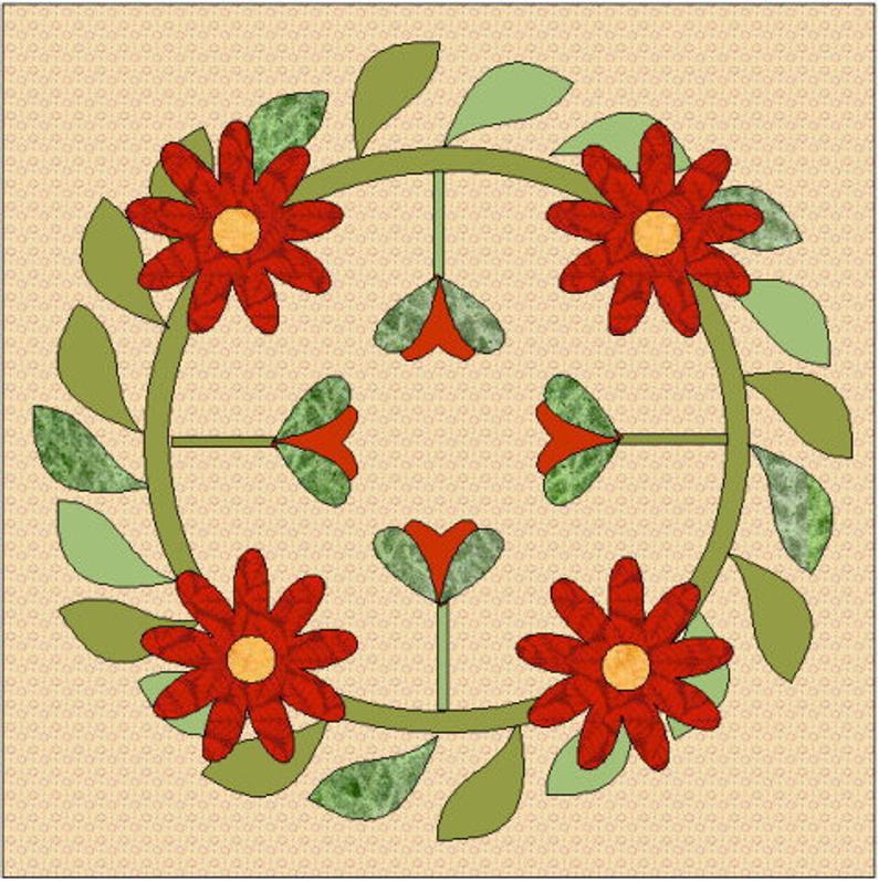 Curlicue Creations: Hope Applique Quilt Block