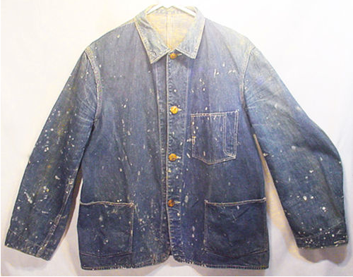 vintage workwear: VINTAGE CHANGE BUTTON RAILROAD ENGINEERS JACKET