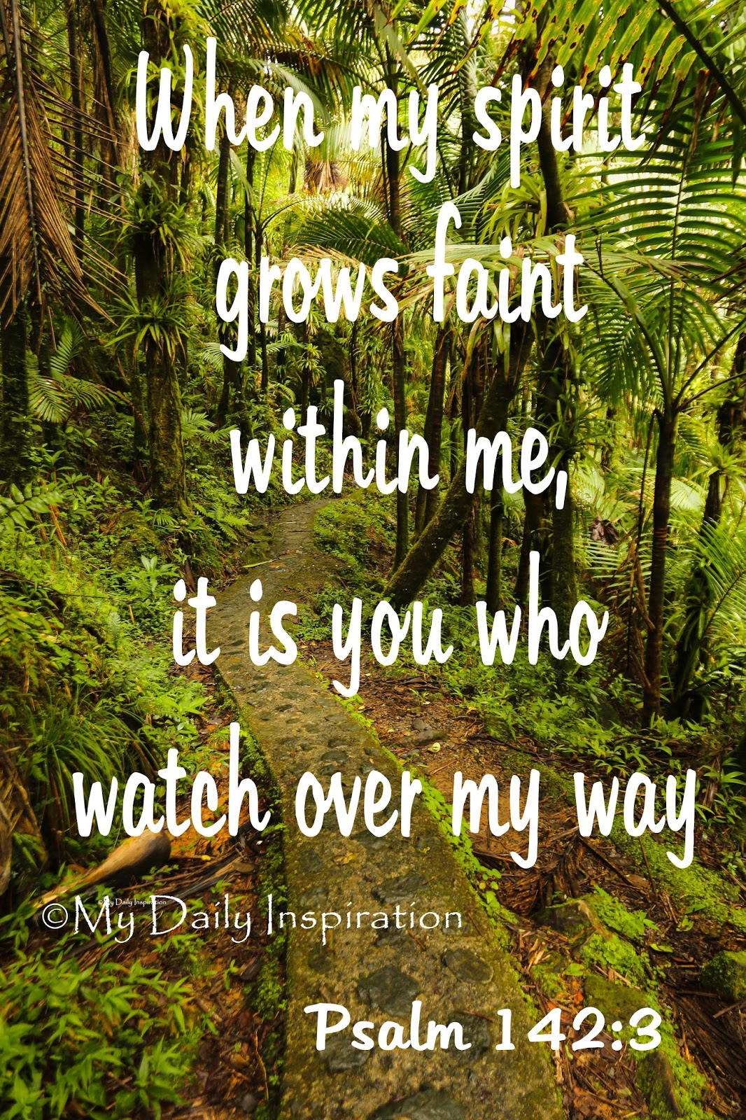 When my spirit grows faint within me, it is you who watch over my way