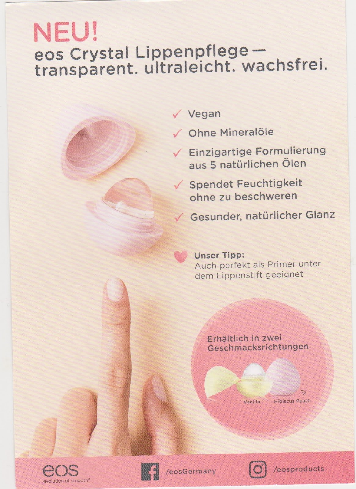 Erdbeersekt - Testen und Bewerten: Produkttest: eos Crystal Lip Balm