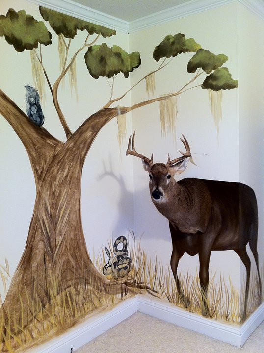 Michele Levani- Artist: "Deer Hunting Mural" by Michele Levani