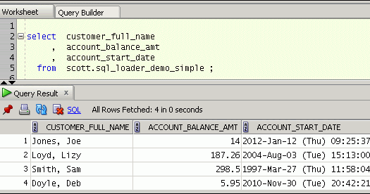 Oracle Sql Stuff By Example Sql Loader The Step By Step Basics Example 2 Fixed Field 