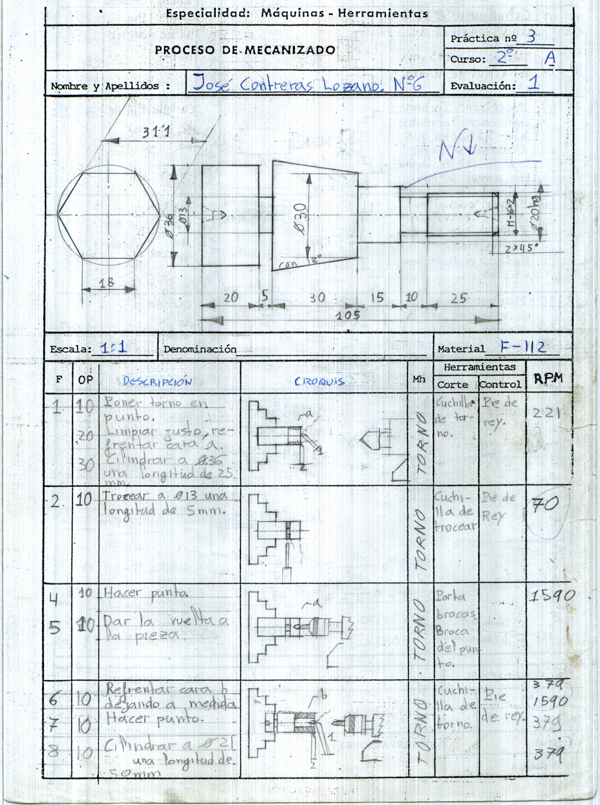 FP 1/ FP2 - Rama METAL: PRÁCTICA F.P. I --> 2º. - 7 -. "Ajuste Cónico ...