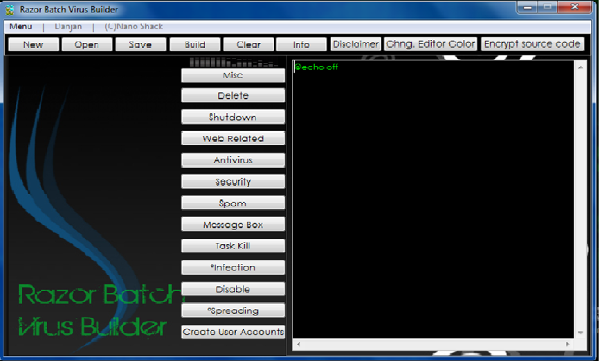 Hackin' With Dan: Razor Virus Builder