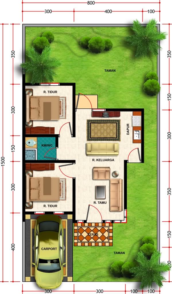 Denah Rumah Type 120 | Desain Rumah
