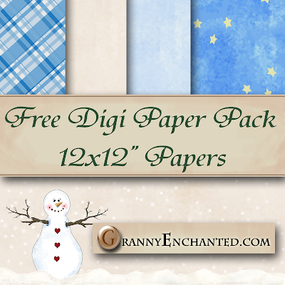 GRANNY ENCHANTED'S BLOG: *** Free Blue Star Digi Scrapbook Paper Pack