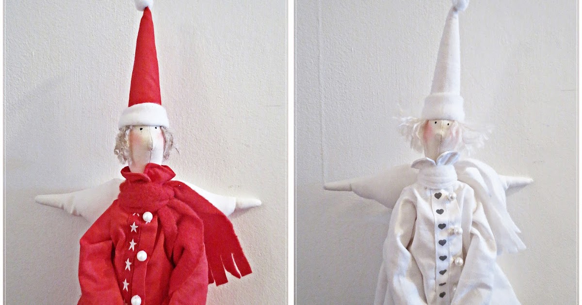 Söta tomtenissar med jutesäckar