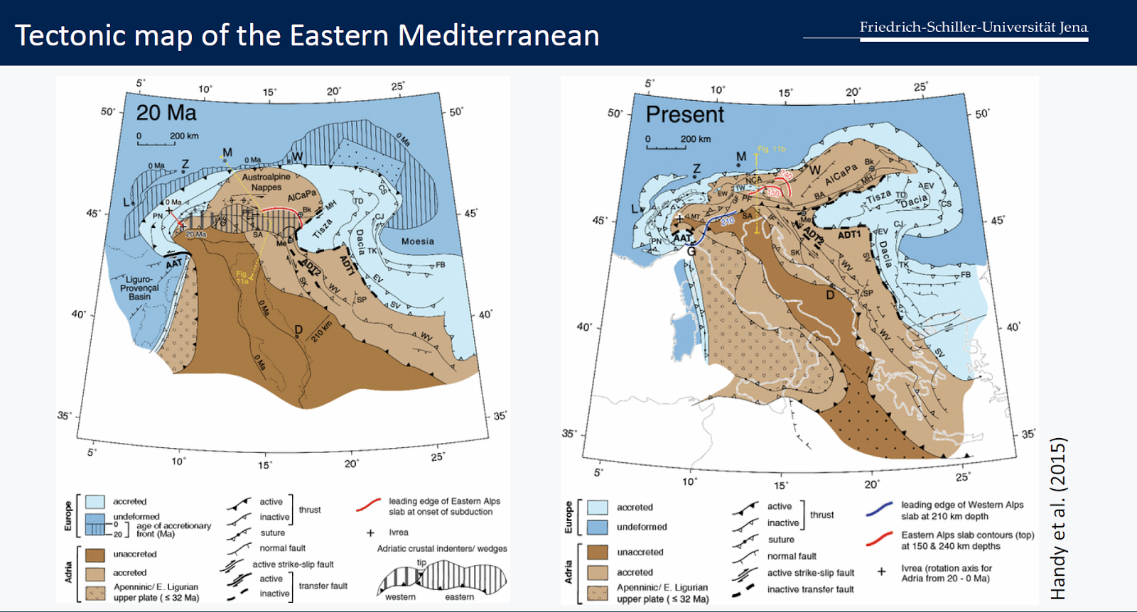 Active Tectonics in the vicinity of the Alps
