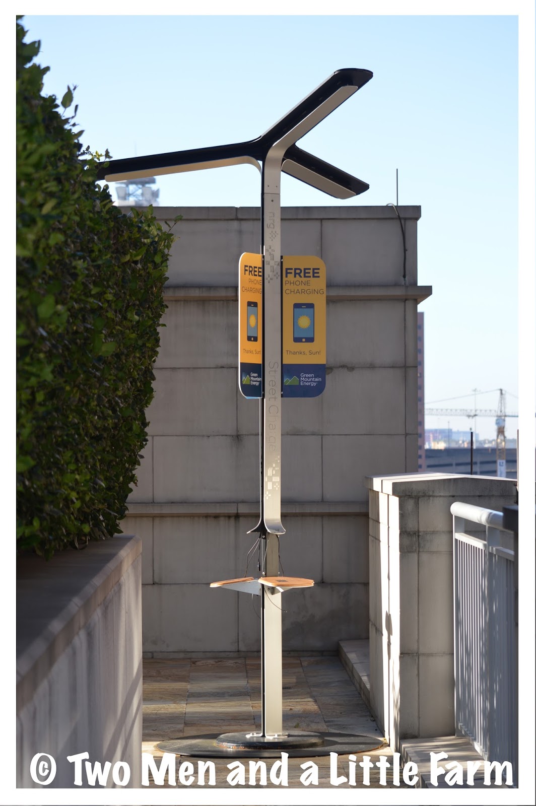 Two Men and a Little Farm: SOLAR CELL PHONE CHARGING STATION