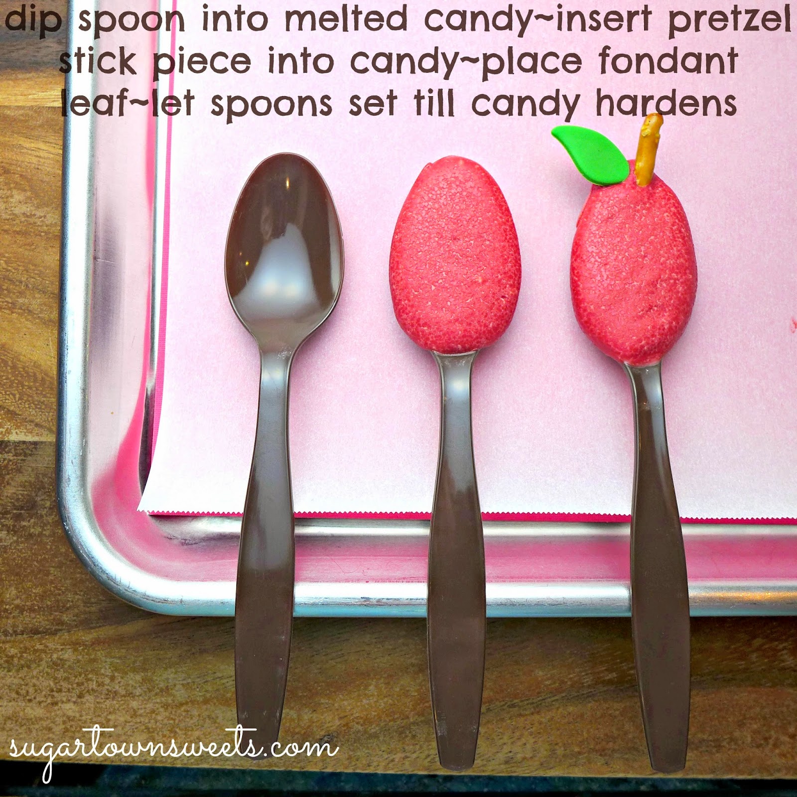 Sugartown Sweets: Candy "Apple" Spoons